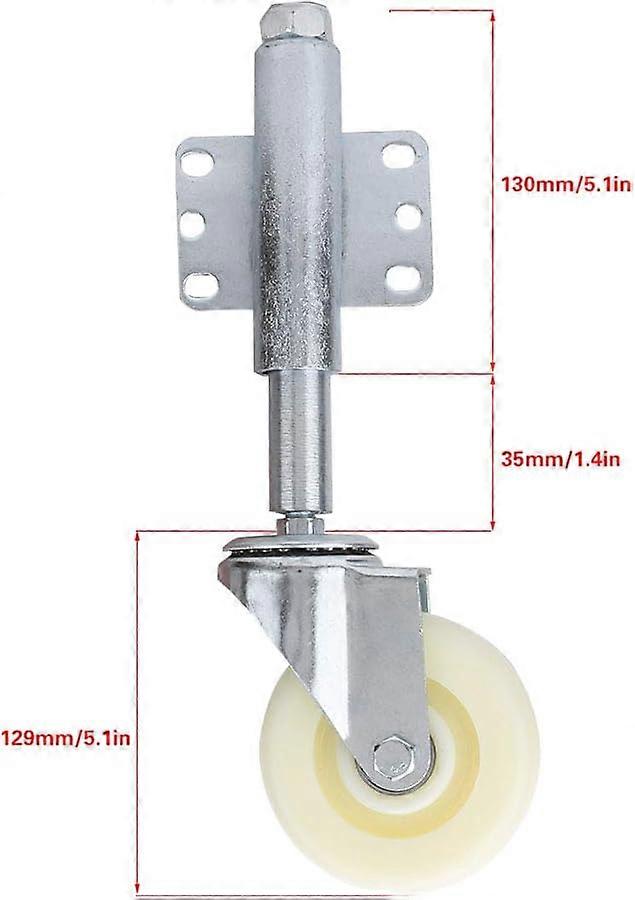 4" Spring Loaded Gate Wheel, Heavy Duty 440lbs Load Capacity Gate Wheel ...
