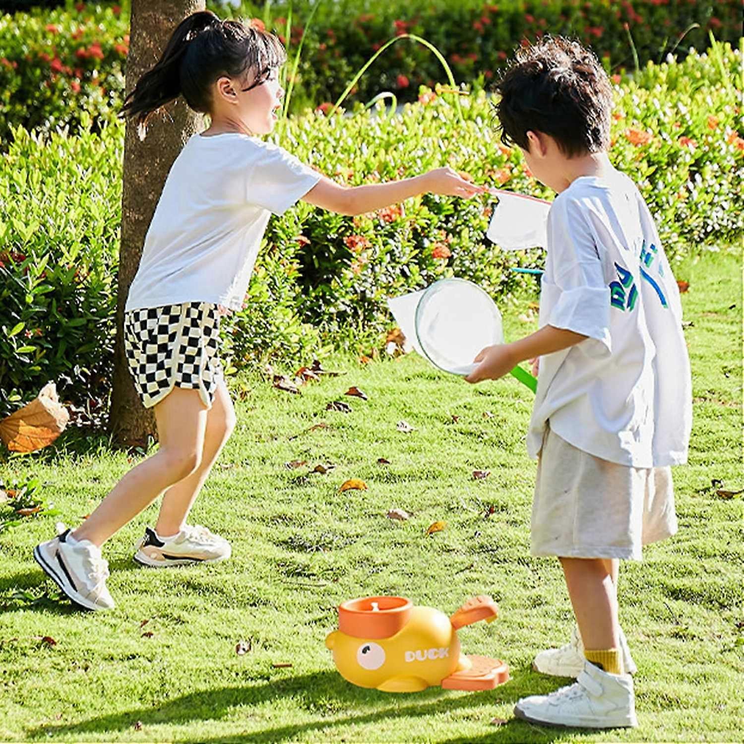 Outdoor Toys for Kids Ages 4-8 Duck Flying Disc Launcher Toy Set with 8 ...