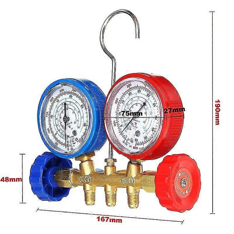 R22 R134a R404a Air Conditioning Refrigerant Manifold Gauge High and ...