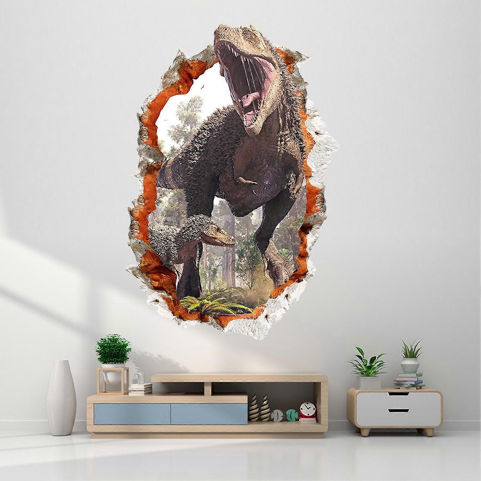 3D Dinosaur Wall Decals Easy to Apply Reusable Self-adhesive PVC ...