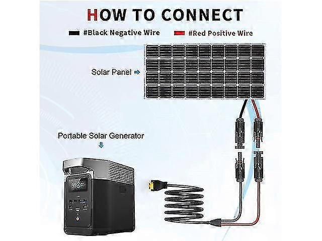 PFCTART Solar Panel XT60 Extension Cable For Ecoflow/Bluetti Power ...