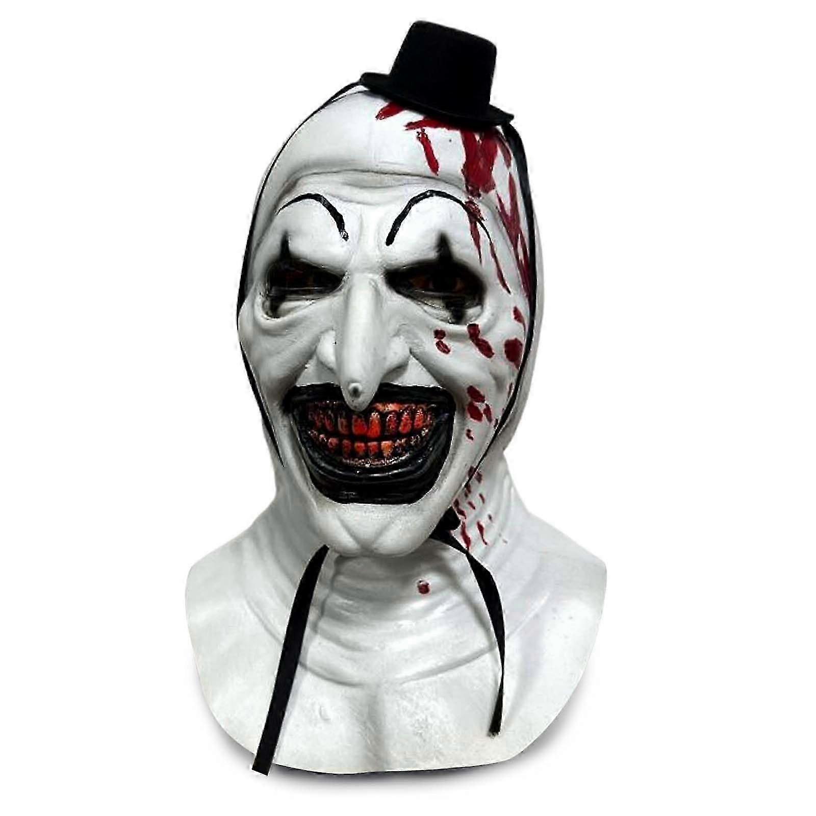 Art Terrifier The Clown Mask Halloween Bloody Mouth Clown Mask Scary ...
