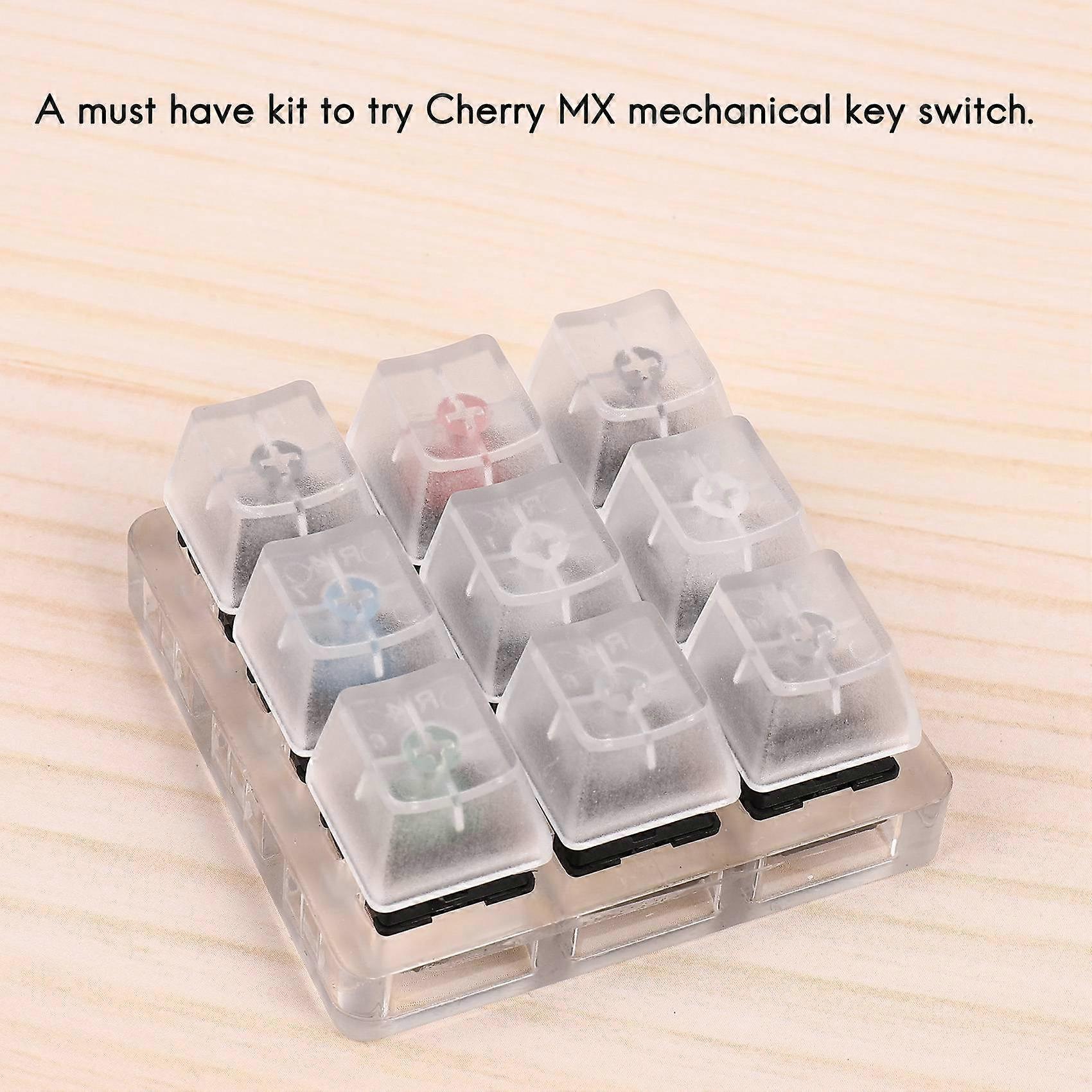 Acrylic Keyboard Tester 9 Clear Plastic Keycap Sampler for Cherry MX ...