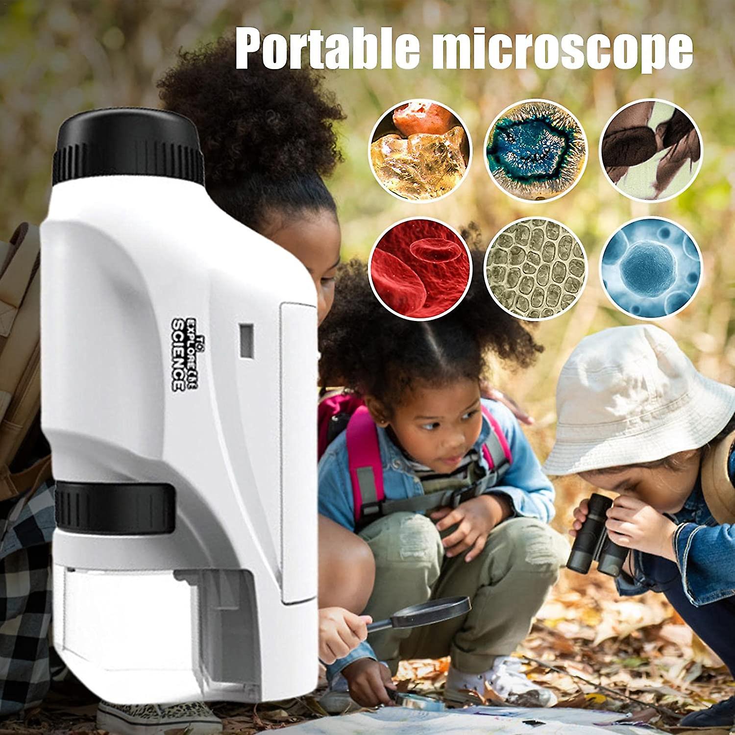 Pocket Microscope, Electric Mini Microscope With Led Light, Portable ...