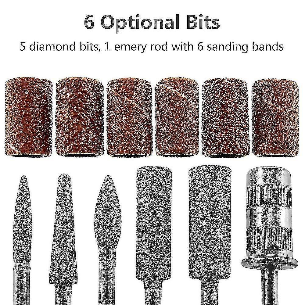 Electric Nail Drill Machine Filer Kit Rotary Carver Nail Polish Machine ...