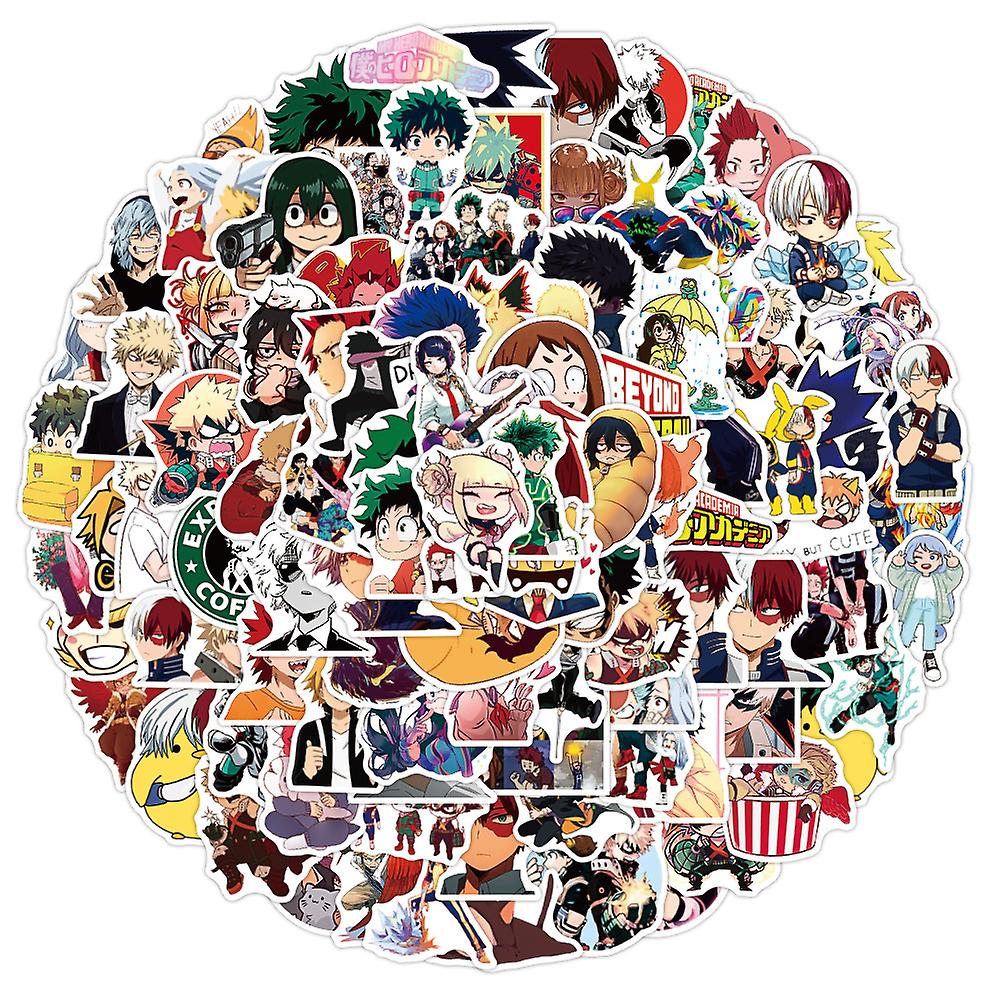 My Hero Academia Sticker Pack 100pcs, Vinyl Anime Stickers Decals for ...