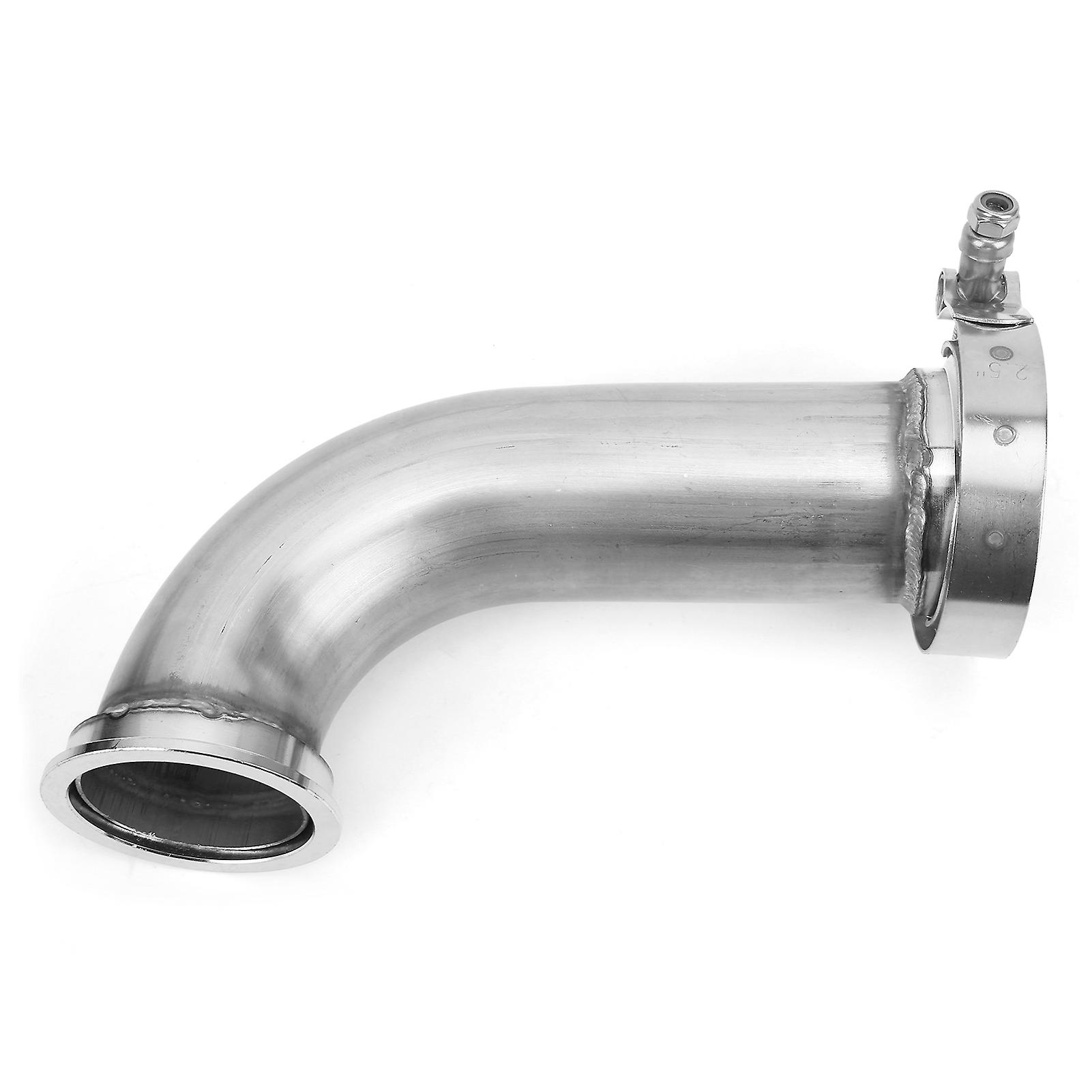 90 Flange Elbow Adapter Downpipe Vband Clamp Stainless Steel 2.5in Id ...