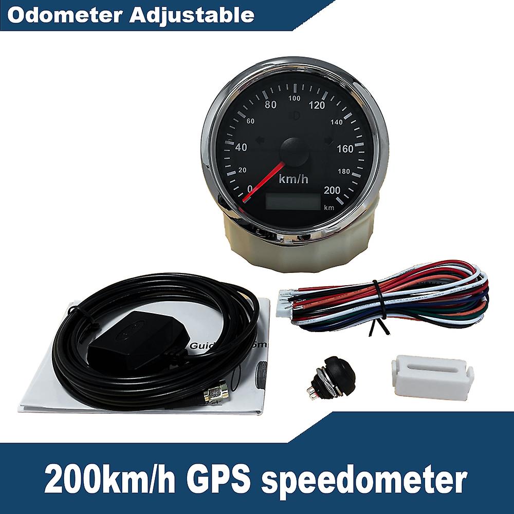 Waterproof 85mm Gps Speedometer 0-125 Mph 0-160 Mph 0-200 Mph For ...