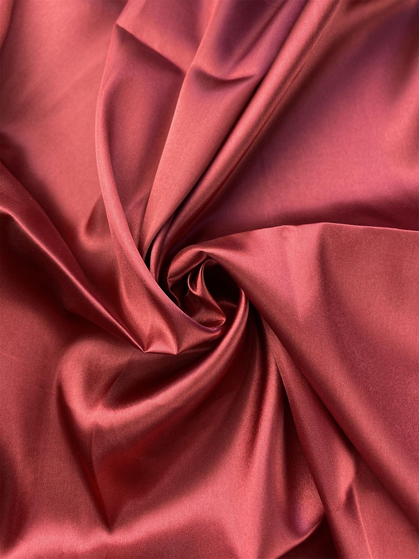 Minerva Liquid Satin Fabric Dark Red - per metre | Fruugo UK