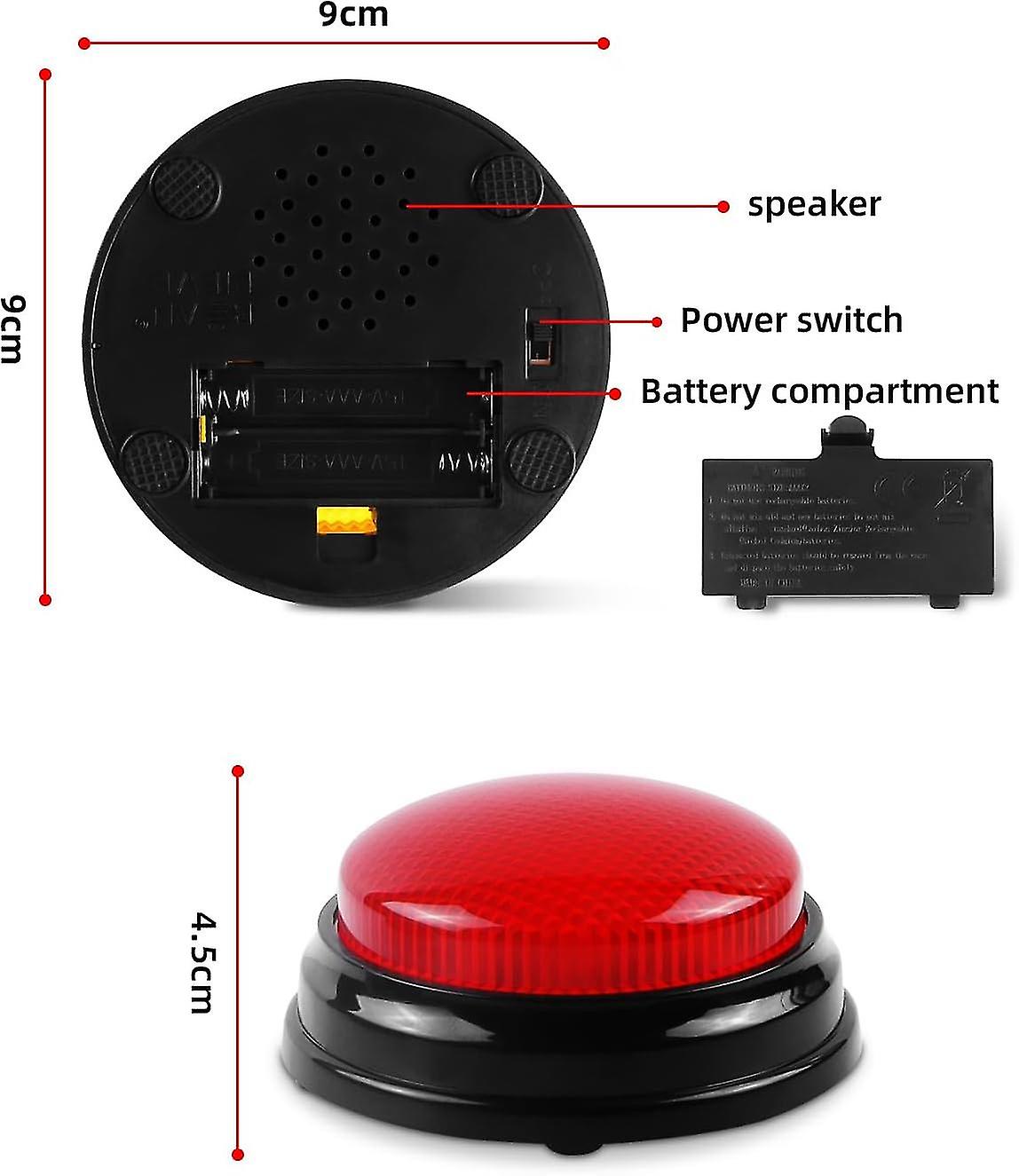 4 Pack Game Buzzers - Family Quarrel Buzzer with Lights and Sounds ...