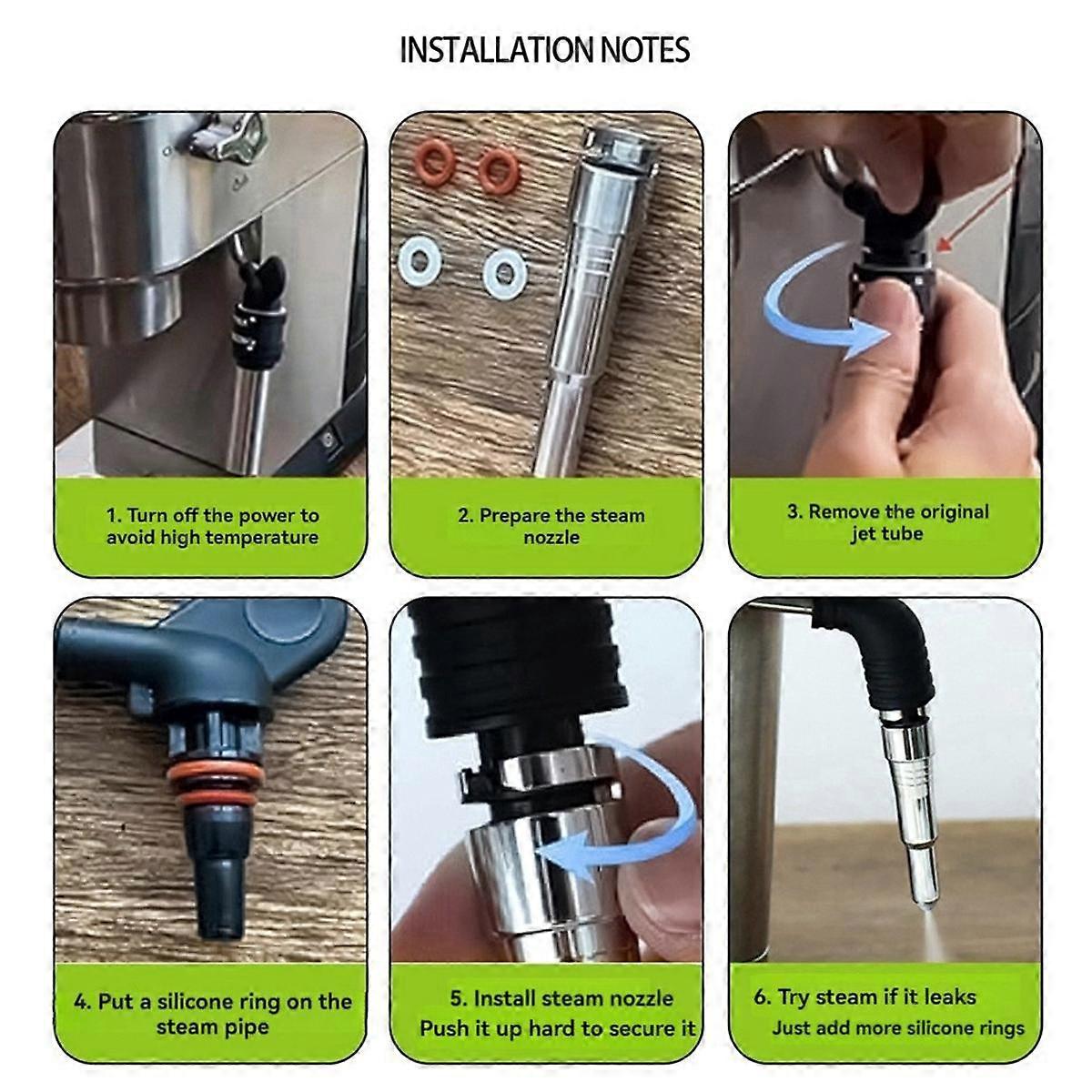 Stainless Steel Coffee Steam Nozzle for EC680 EC685 ECP3631 ECP35.31 ...