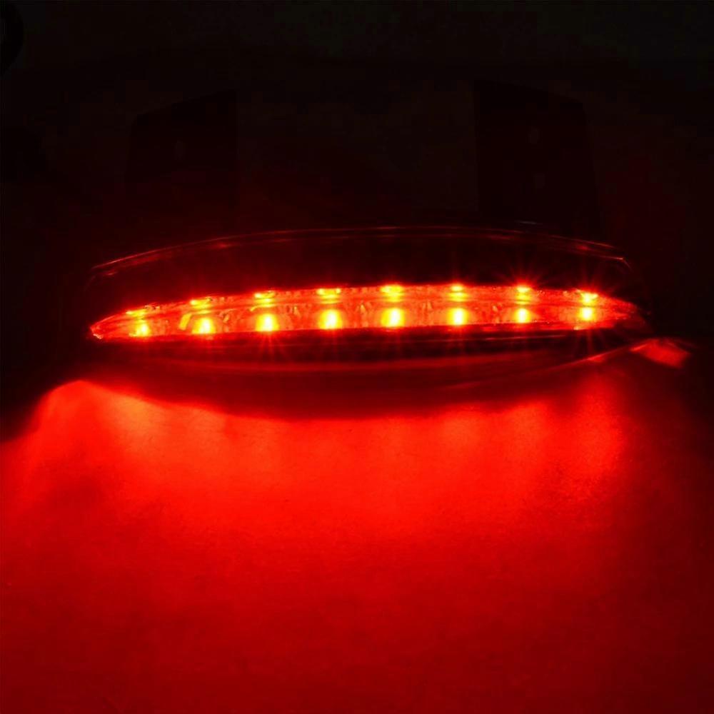 Smoke Chopped Fender Edge Motorcycle 8 Led Red Stop Run Brake Rear Tail ...