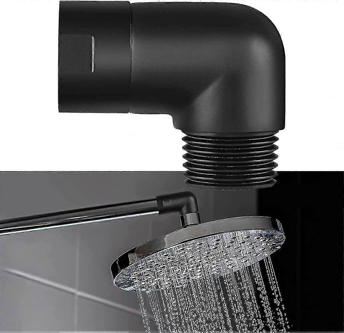 Hand Shower Elbow Adapter For 90 Degree Shower Arm Matte Black | Fruugo UK