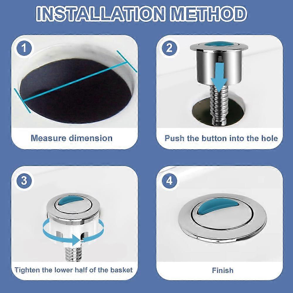 Toilet Flush Buttons Replacement Dual Flush Push Button Round Head ...