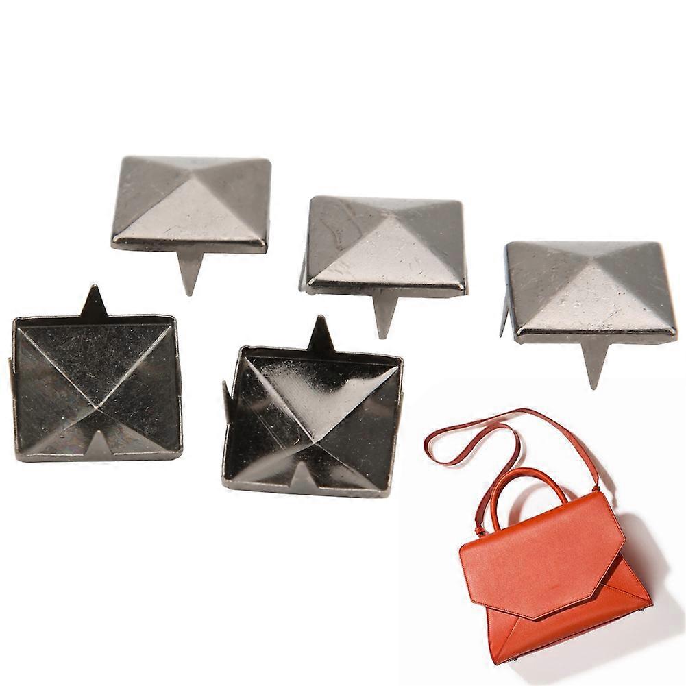 100pcs Square Pyramid Punk Rivets 4 Claw Metal Studs for Bracelets ...