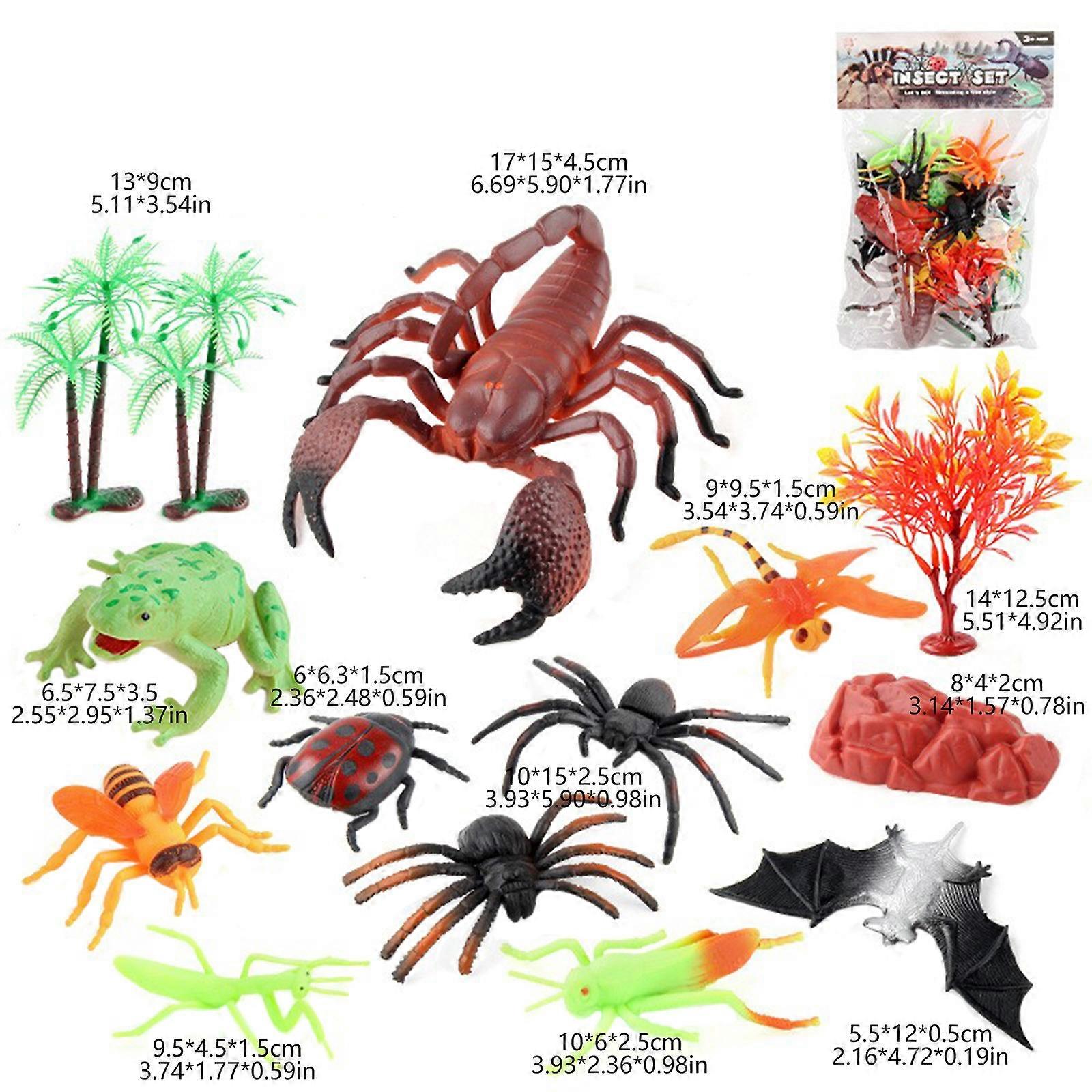 Insect Insect Toys For Kids Boys And Girls 14 Pcs Fake Insect Centipede ...