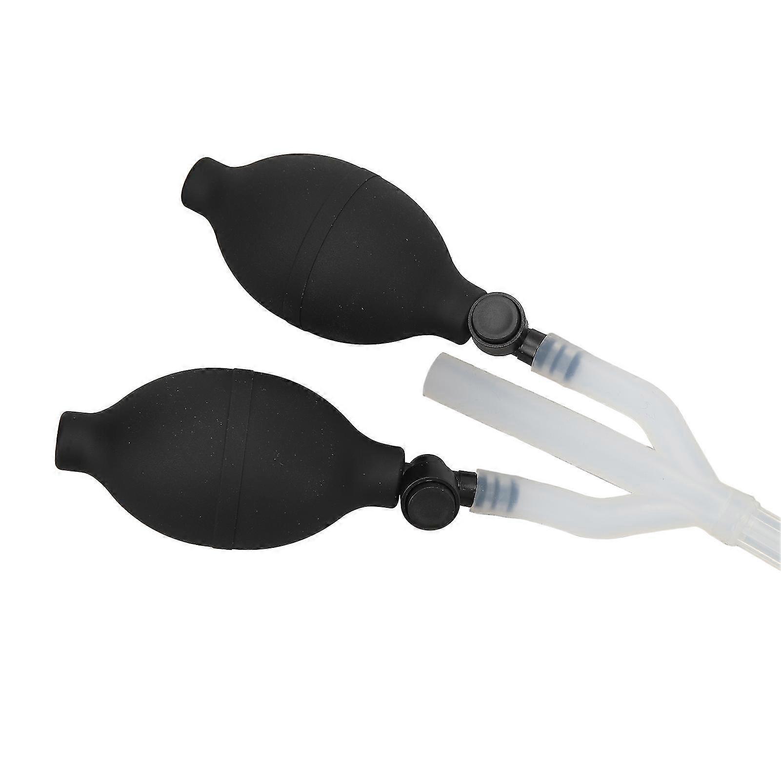 Silicone Enema Douche Bulb Dual Side Openings Elastic Inflatable Double ...