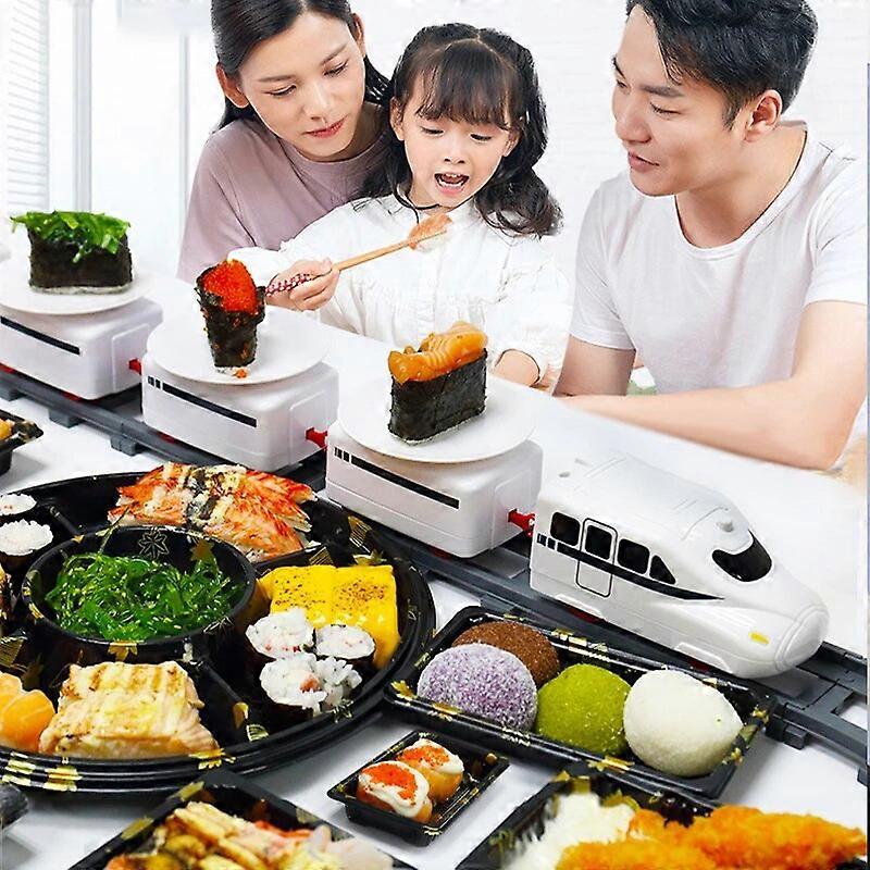 Sushi Train Track Train Rotary Sushi Toy Electric Train Rotary Sushi Simula Revolving Car ...
