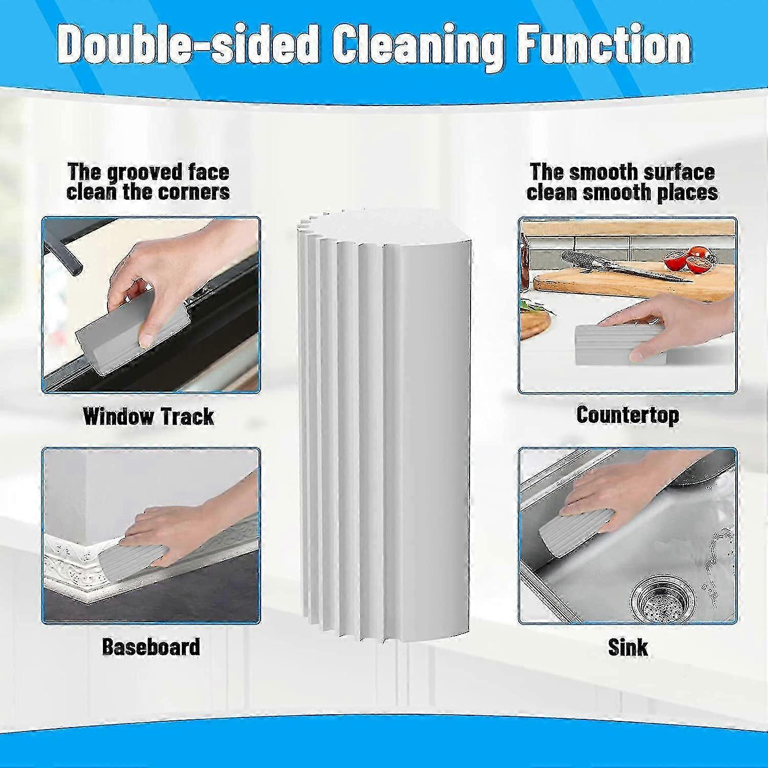 4pcs Damp Clean Duster Sponge Pva, Magical Dust Cleaning Sponges Damp ...