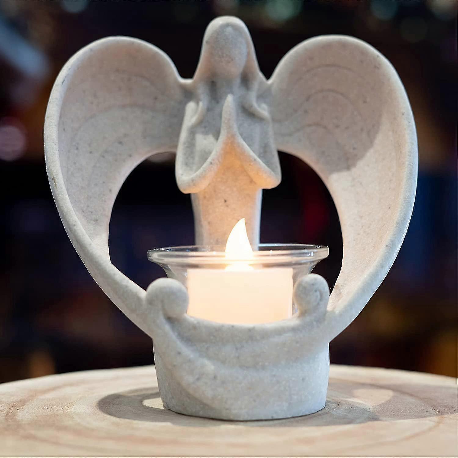 Angel Figurines Tealight Candle Holder, Sympathy Gifts For Loss Of ...