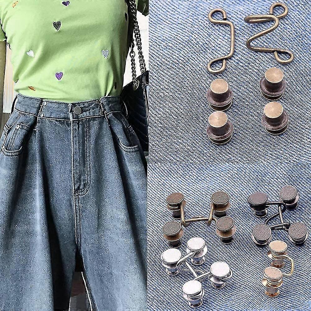 20 Pieces Adjustable Waist Buckle Extender Set Jeans Extender Waist ...