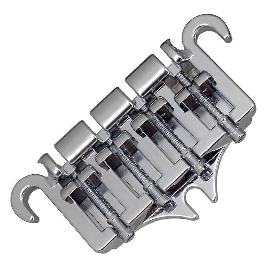 3 Point 4 String Bass Bridge Tailpiece Zinc Alloy Bridges with Saddle ...