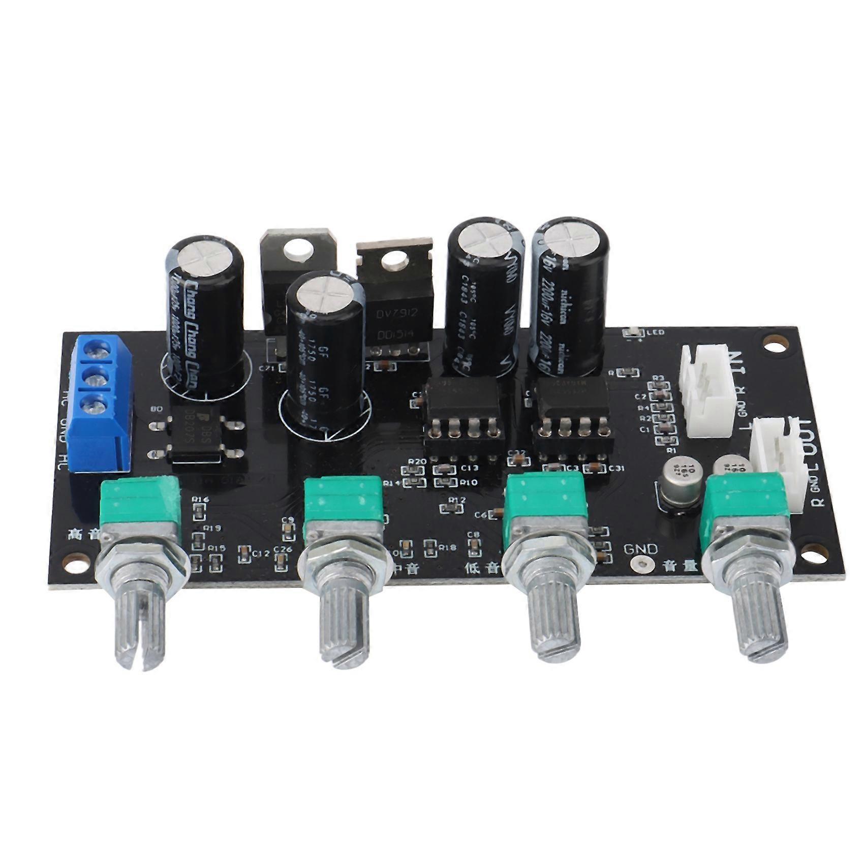 NE5532 Amplifier Tone Preamp Board Treble Bass Midrange Volume Tone Control Adjustment Pre ...