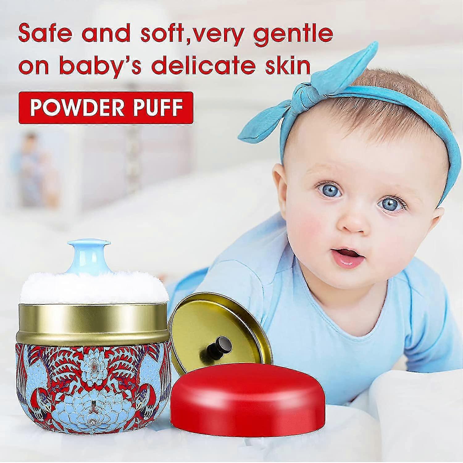Powder Case With Powder Puff For Body Powder Empty Container Dusting ...