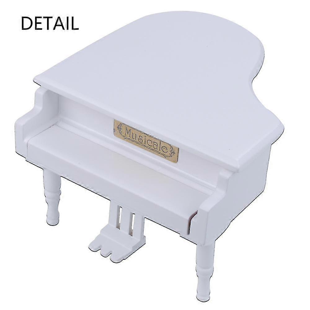 Music Box -wooden Piano Music Box Mechanism With Bench And Metal Pedal ...