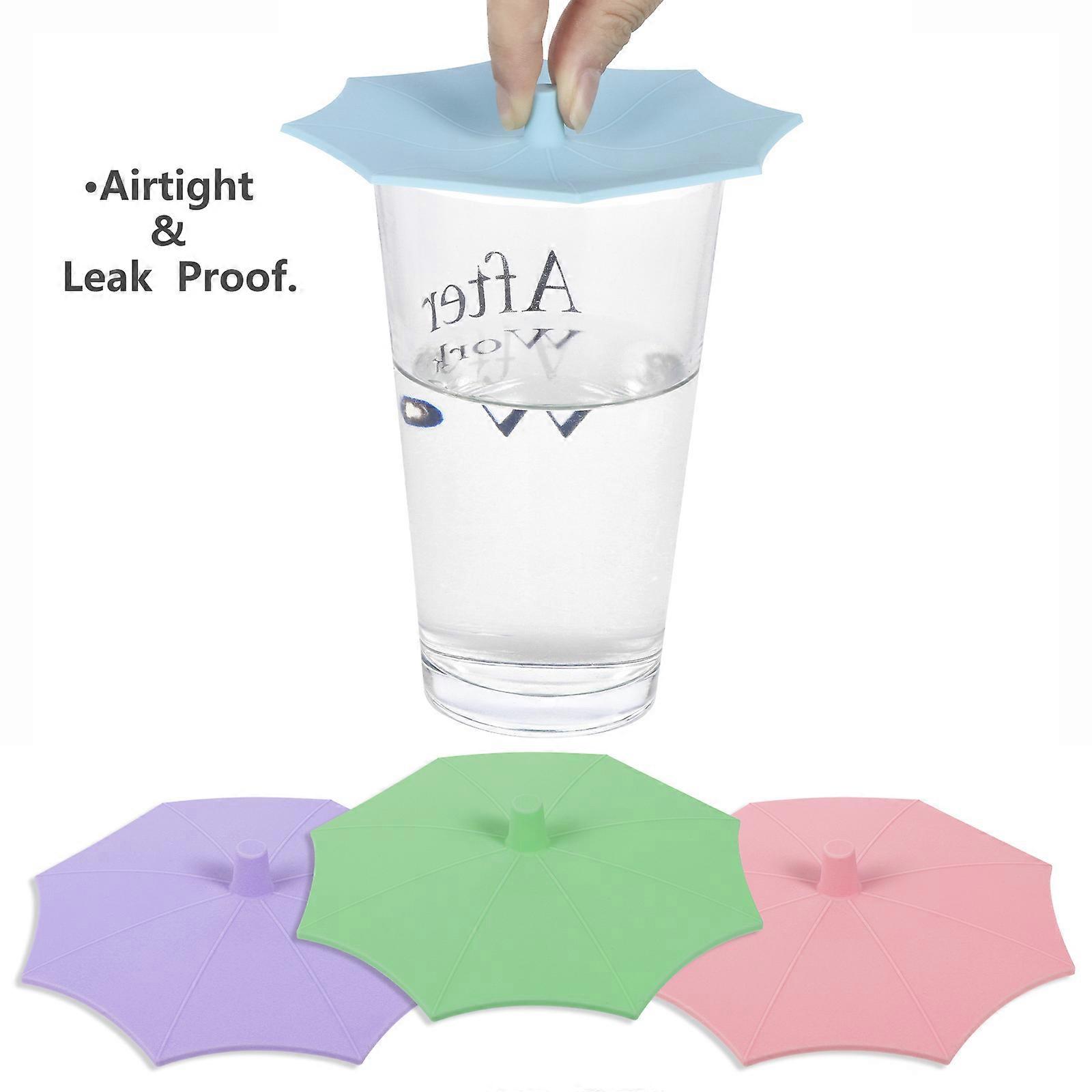 New Silicone Umbrella Cup Lids 4-Pack, Food Grade Lids Keep Drinks Hot ...