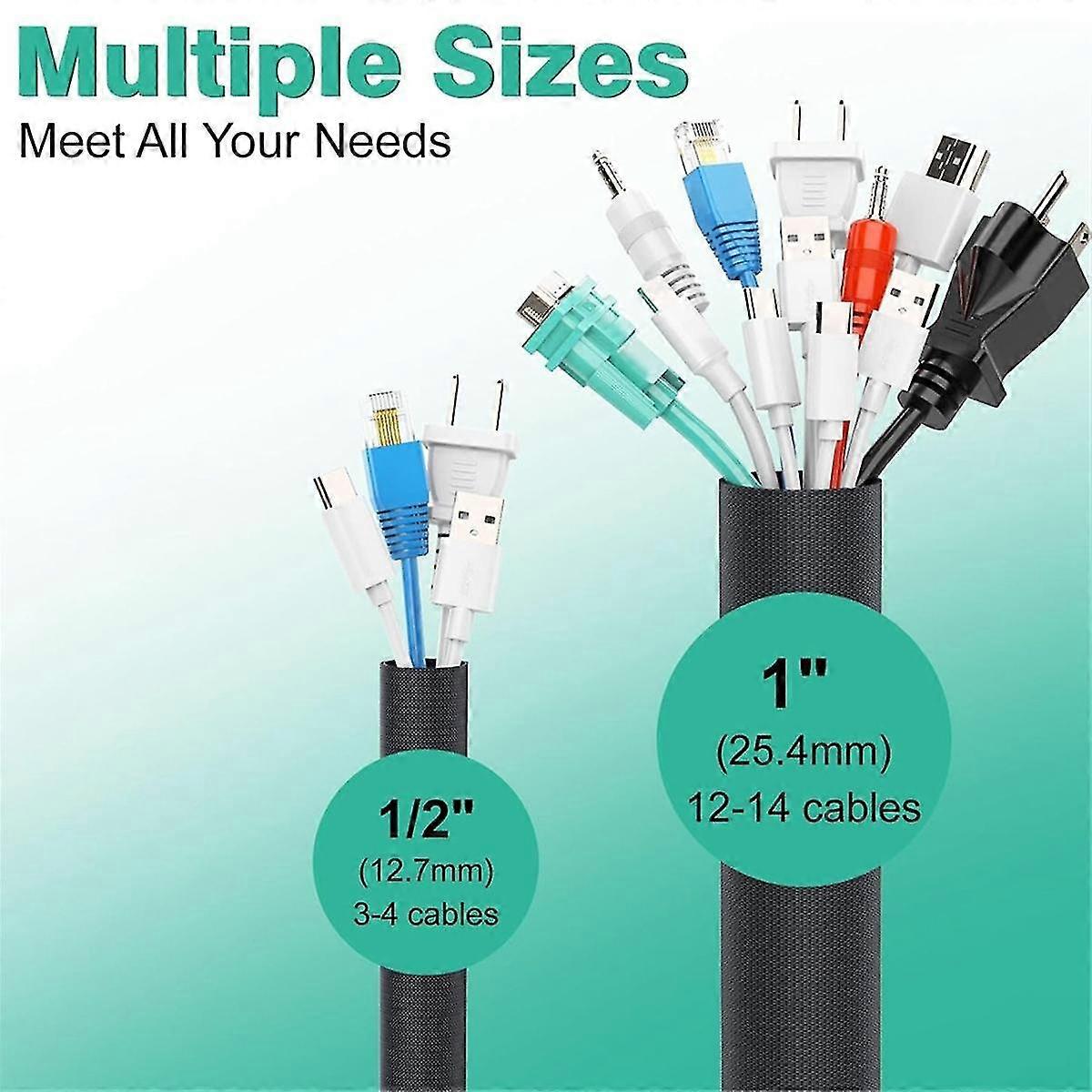 Dog and Cat Cord Protector 10ft ,Cable Sleeve for Easy Cord Management ...