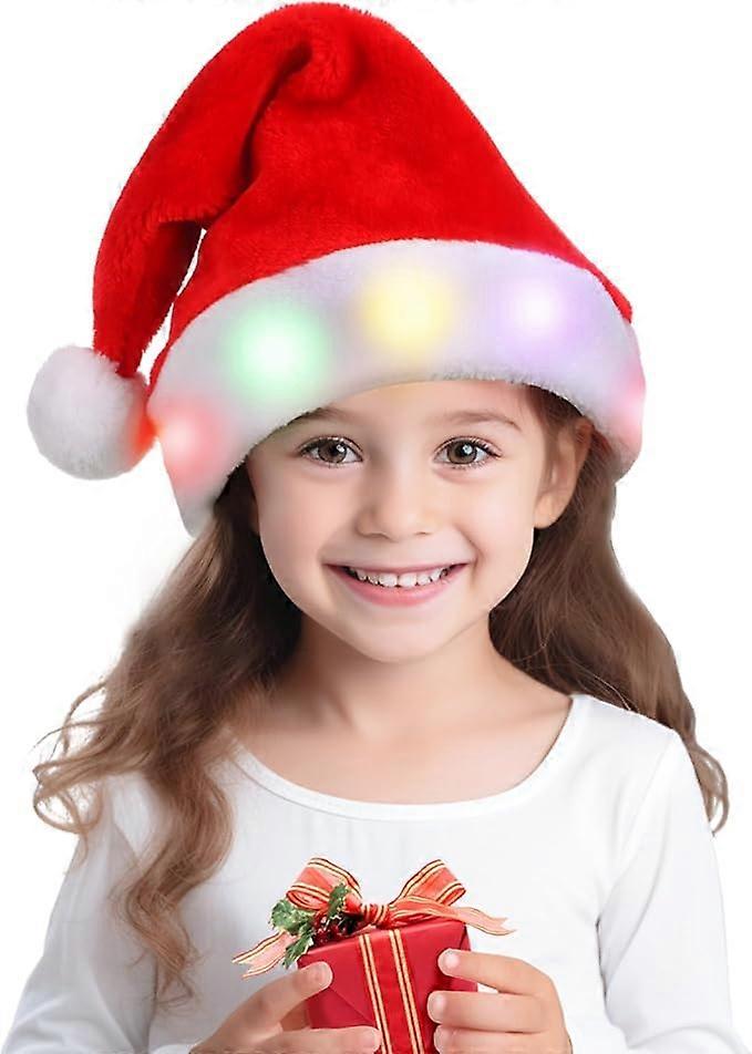 Kids Santa Hat LED Light Up Christmas Hat Santa Claus Hat Santa Hat ...