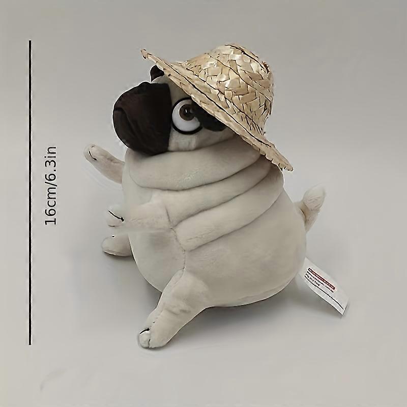 Cute and cute pug plush toy ugly pug dog doll childrens gift big eyes ...