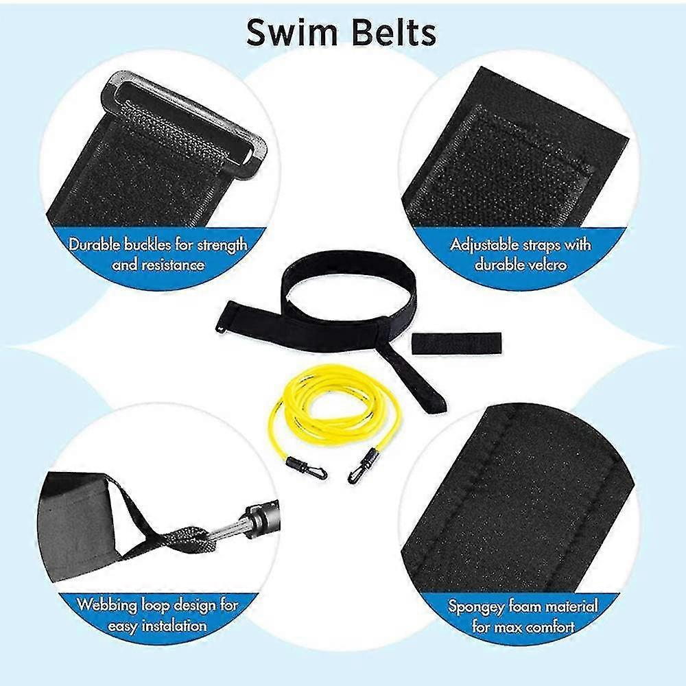Adjustable Pool Swim Belt Swim Resistance Belt Pool Counter Swim Belt ...