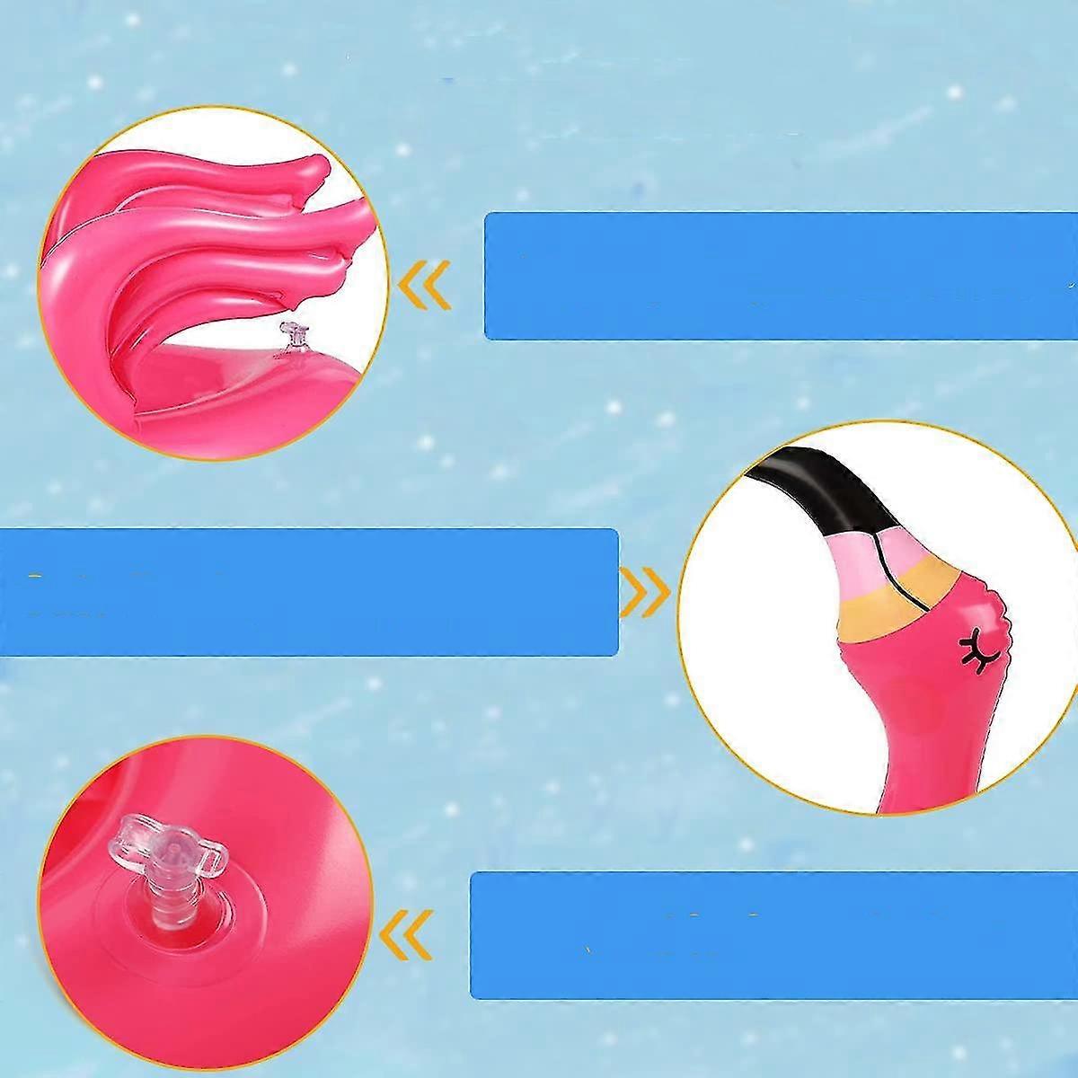 15 Pieces Inflatable Flamingo Pool Toys Ring Toss Game Party ...