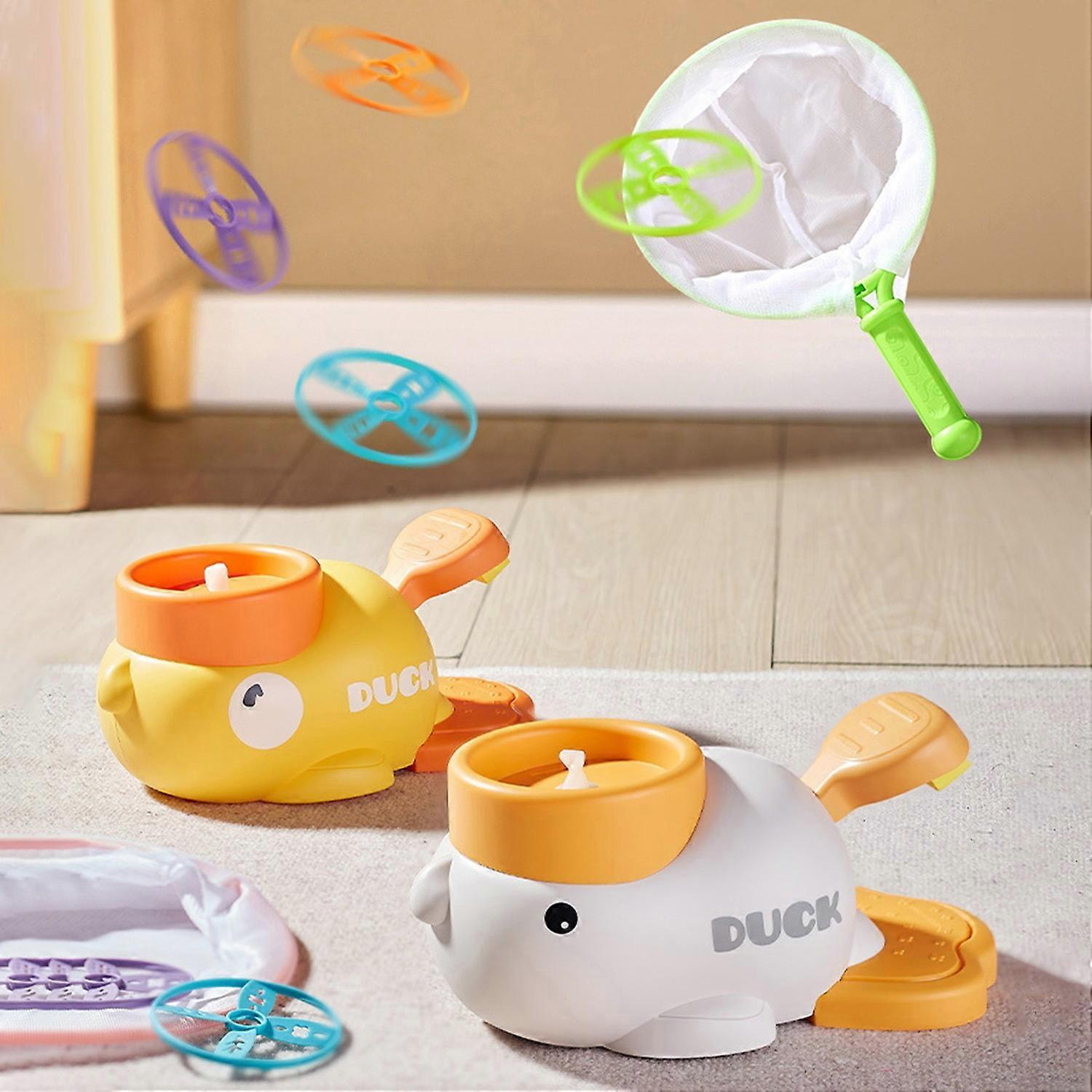 Outdoor Toys for Kids Ages 4-8 Duck Flying Disc Launcher Toy Set with 8 ...