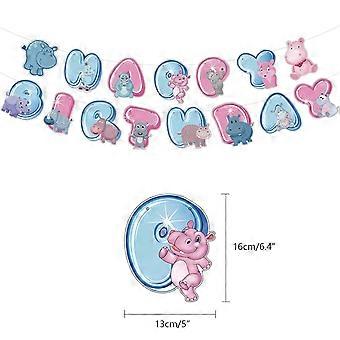 Hippo Birthday Party Supplies Cute Hippo Party Decorations Include ...
