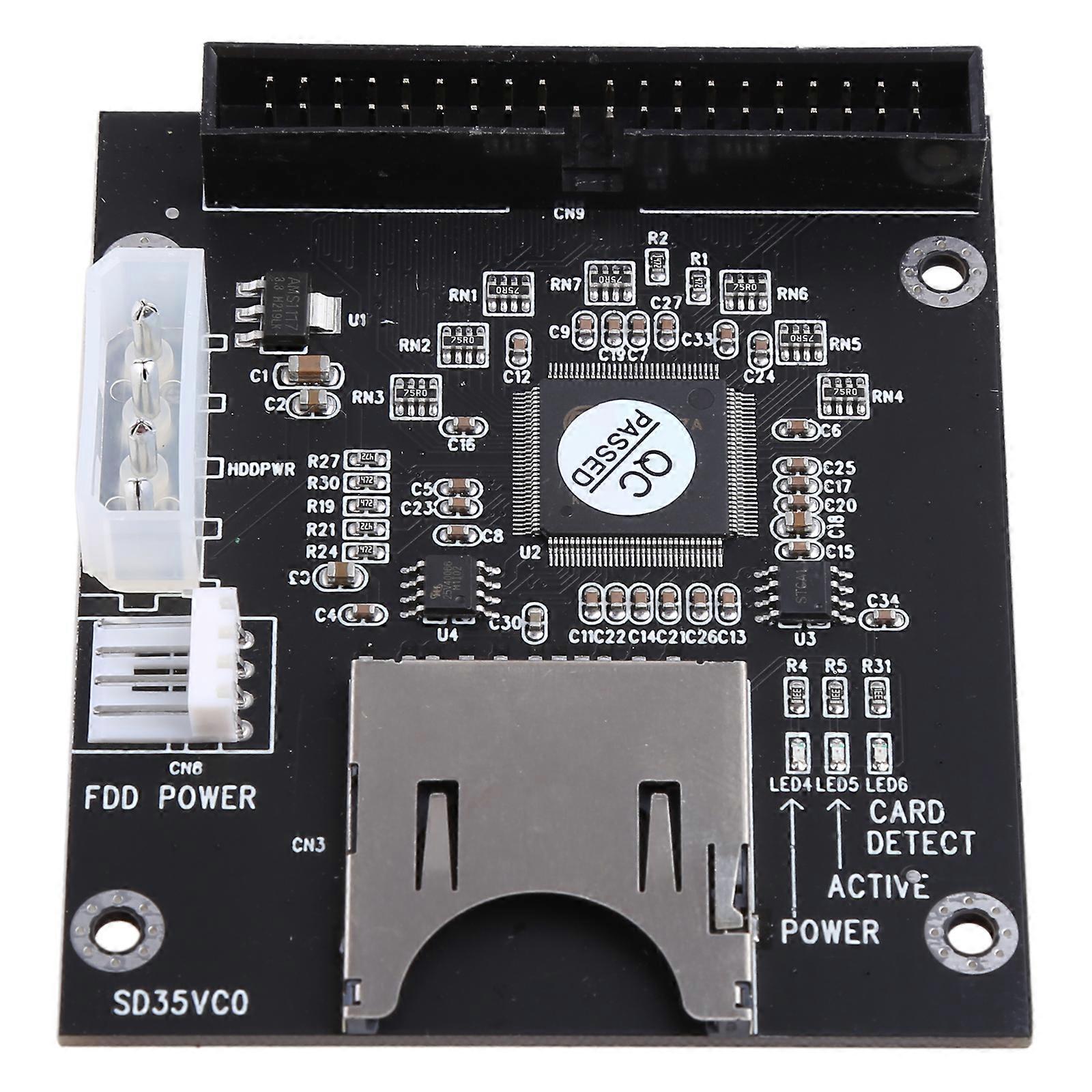 SD to 3.5" 40Pin Male IDE Hard Disk Drive Adapter Card 40Pin Power ...