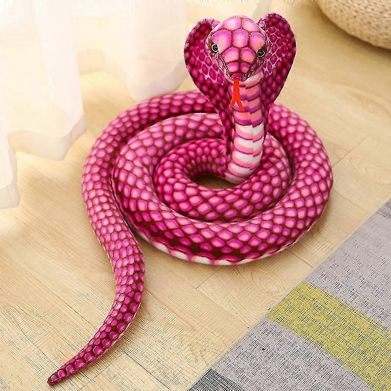 80-240cm Realistic Cobra Figure Lifelike Python Pit Viper Plush Toy ...