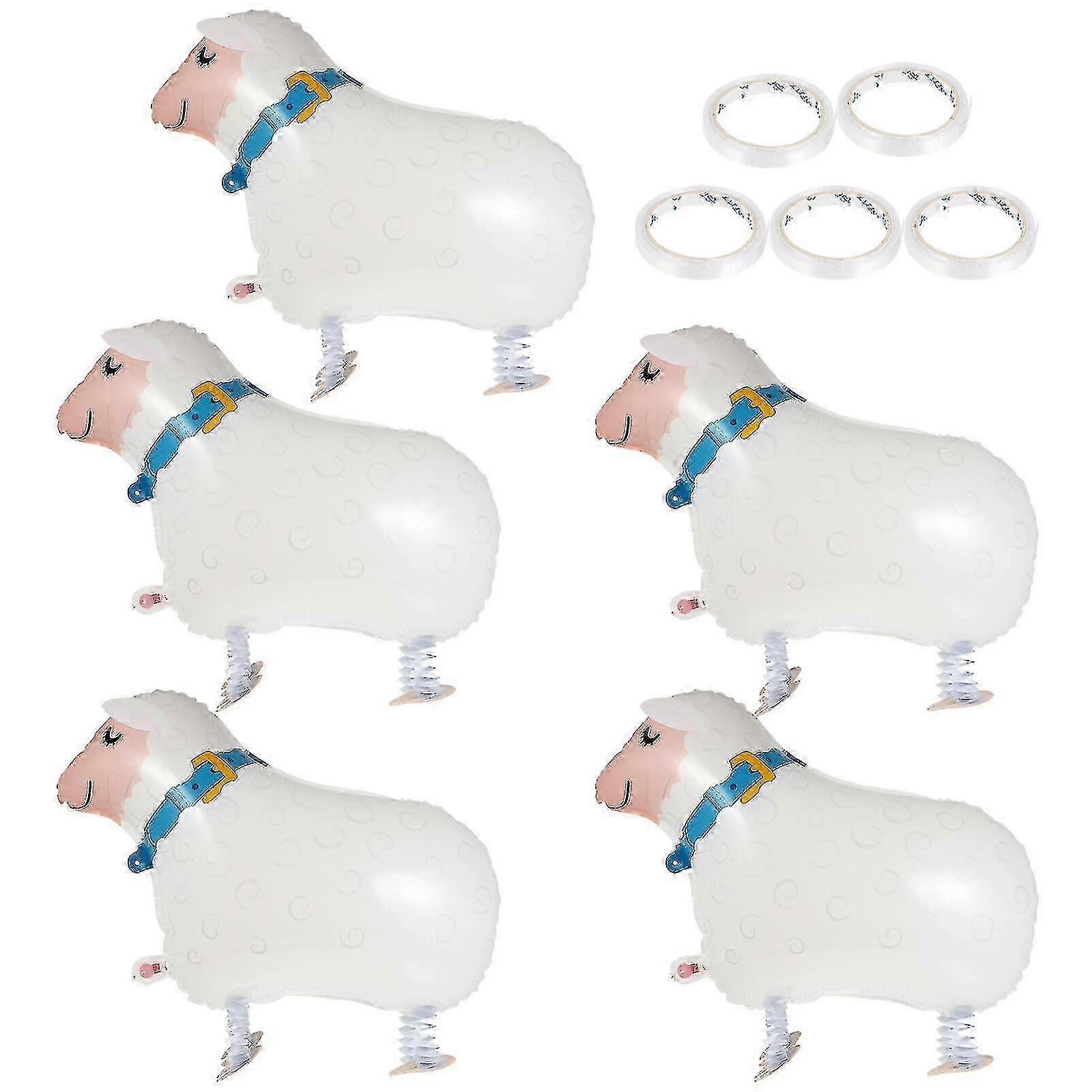 5 Pcs Inflatable Walker Sheep Balloons Animal Balloons Walking Pet ...