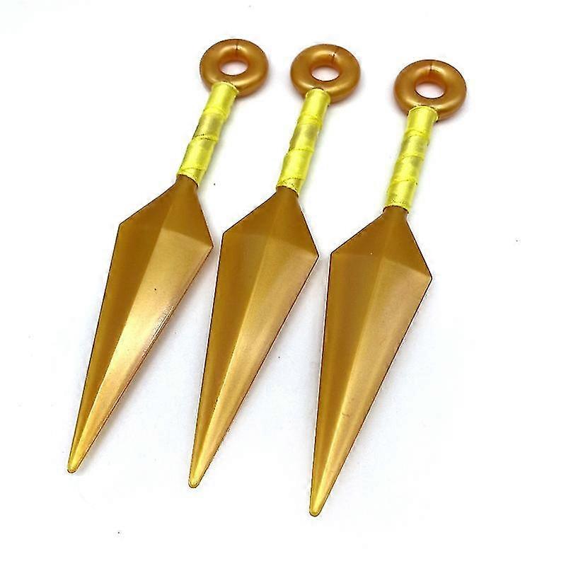 Anime Sasuke Golden Weapon Model Shuriken Kunai Cosplay Props Pvc Role ...