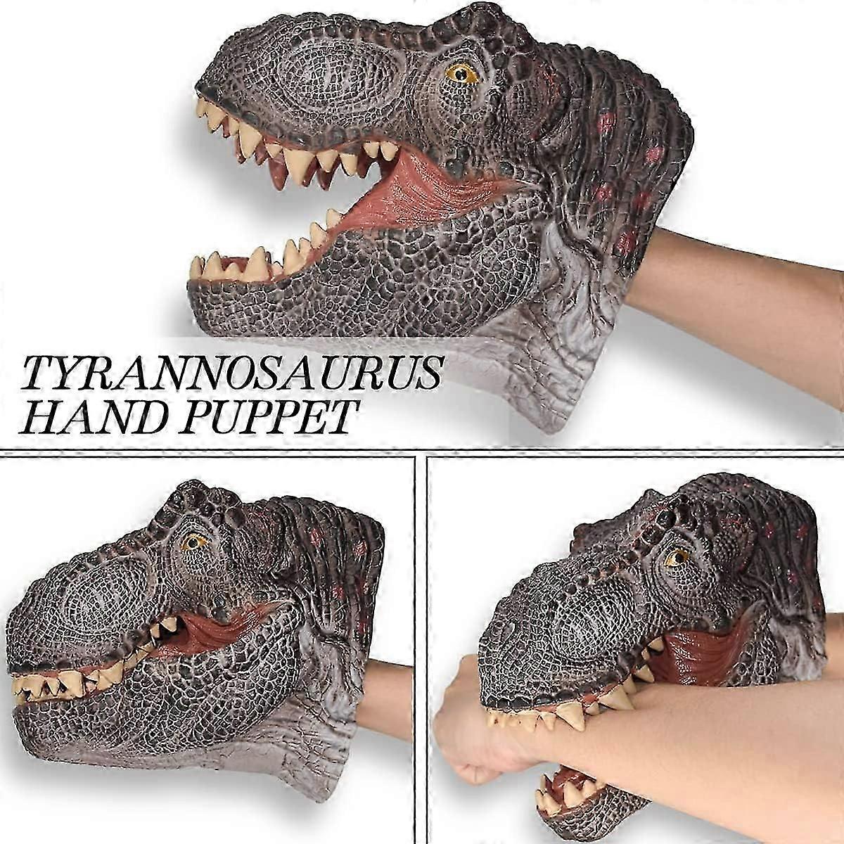 Dinosaur Toys Tyrannosaurus Rex Hand Puppets Large Soft Rubber T-rex ...