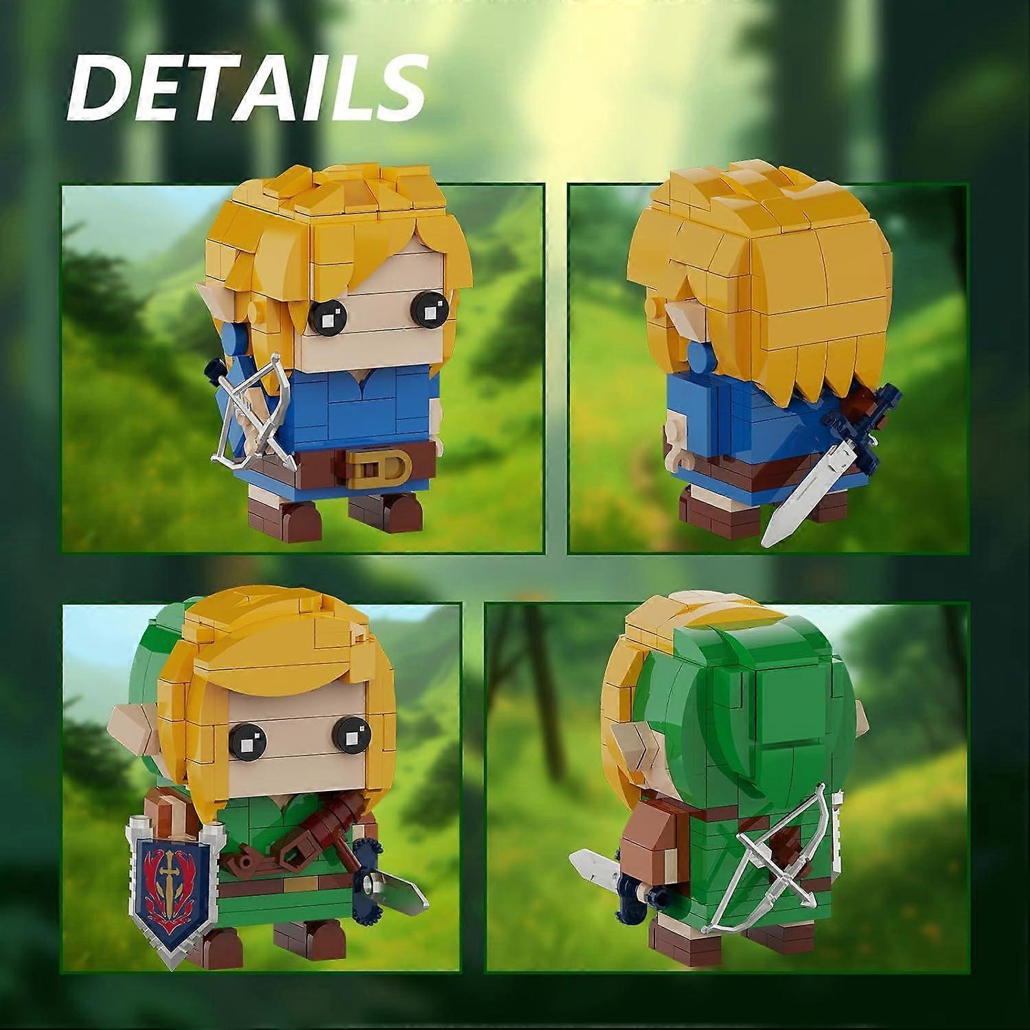 Link Building Set, Link Action Figures Holding Master Sword and Hylian ...