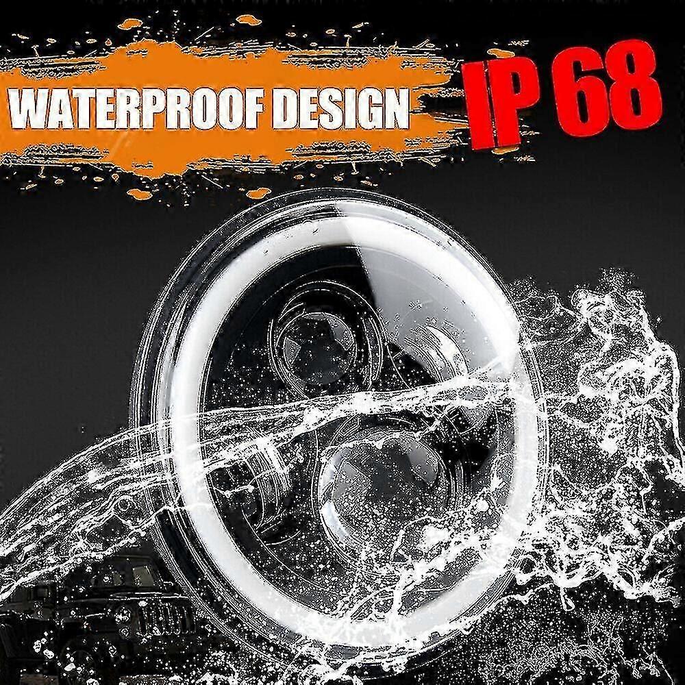 E Marked RHD 7 LED Headlights for Land Rover Defender 90 110 TDI TD5 ...