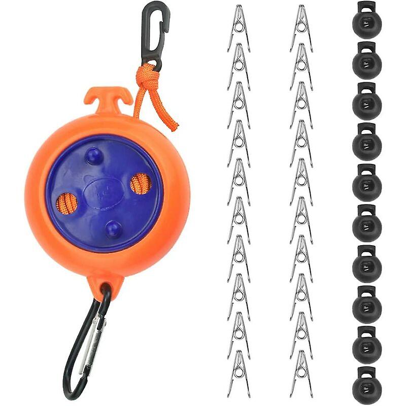 8M Outdoor Retractable Clothesline Portable Clothesline Camping ...