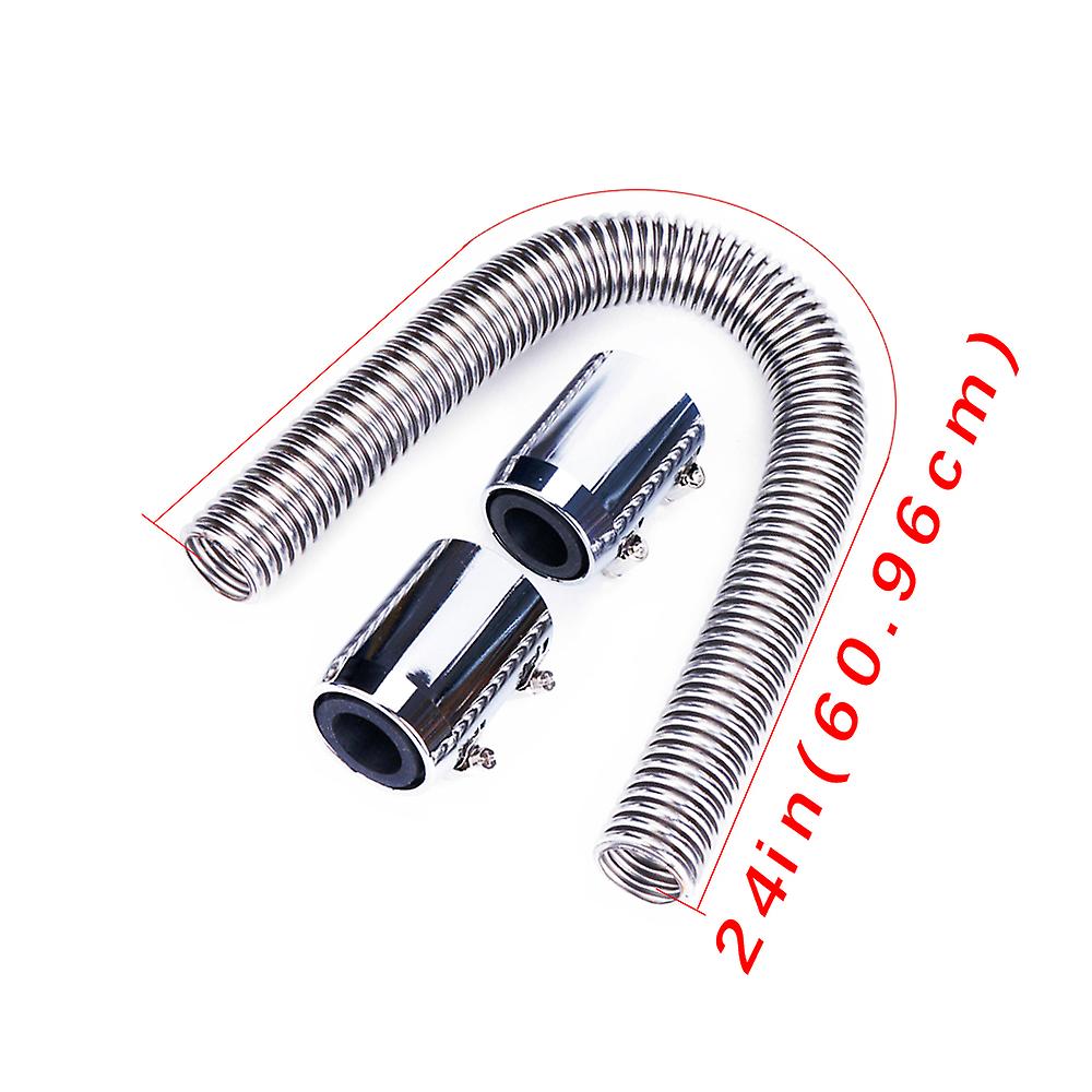 24\" (61cm) Stainless Steel Radiator Hose Flexible Coolant Water Hose ...
