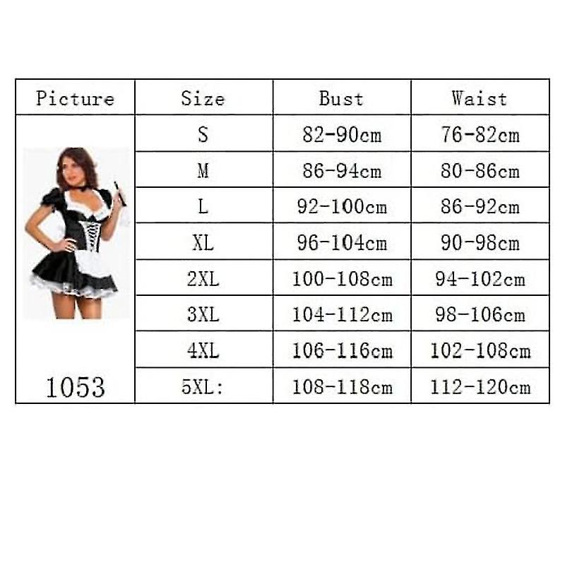 Womens French Maid Costume Sexy Black Satin Halloween Fancy Dress