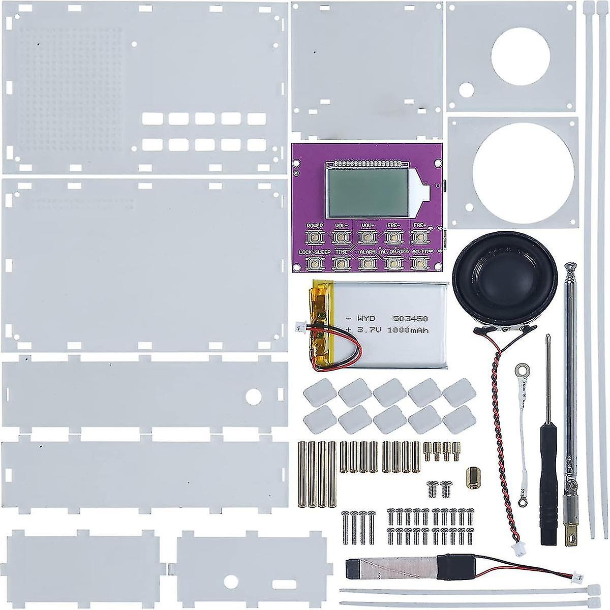 DIY Digital Radio Kit med klocka Fm 87-108MHz Digital Radio LCD-skärm ...