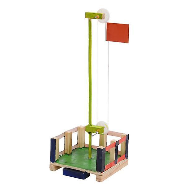 DIY Flag Pole Kits Science Experiment Diy Kid Flag Lifting Platform Toy ...