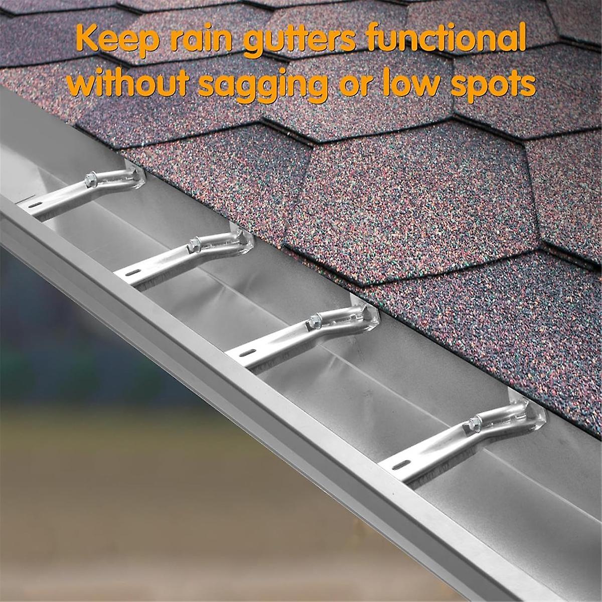 5inch 25 Pack Gutter Hangers, with Pre-Inserted Screw, Aluminum Gutter ...